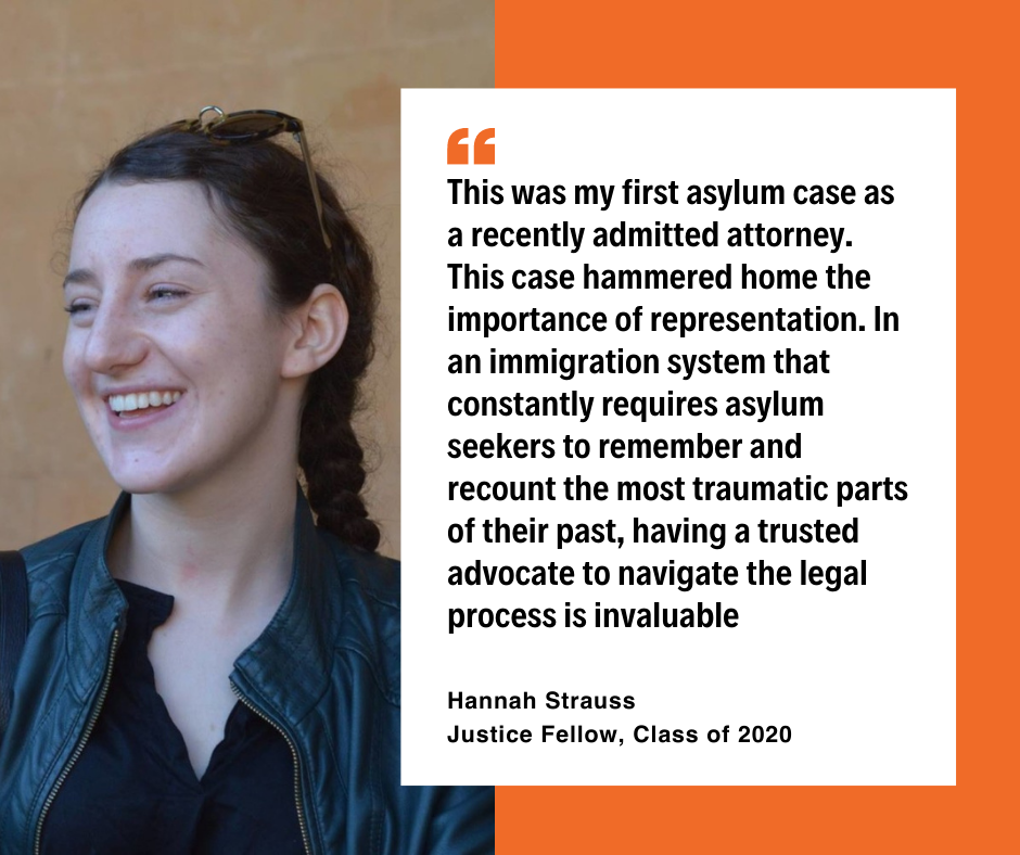 Fellow Spotlight: Hannah Strauss - Immigrant Justice Corps