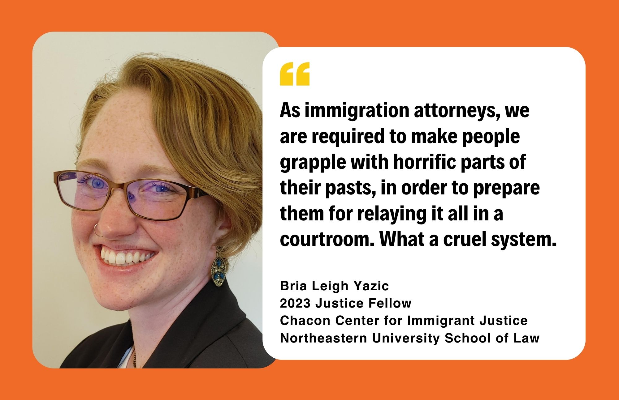 A zealous advocate - Bria Leigh Yazic - Immigrant Justice Corps