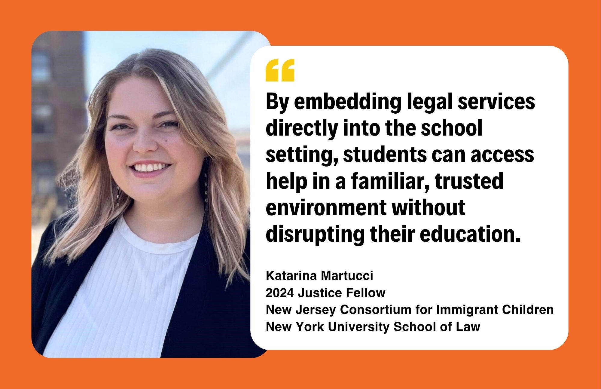 Informing communities - Katarina Martucci - Immigrant Justice Corps